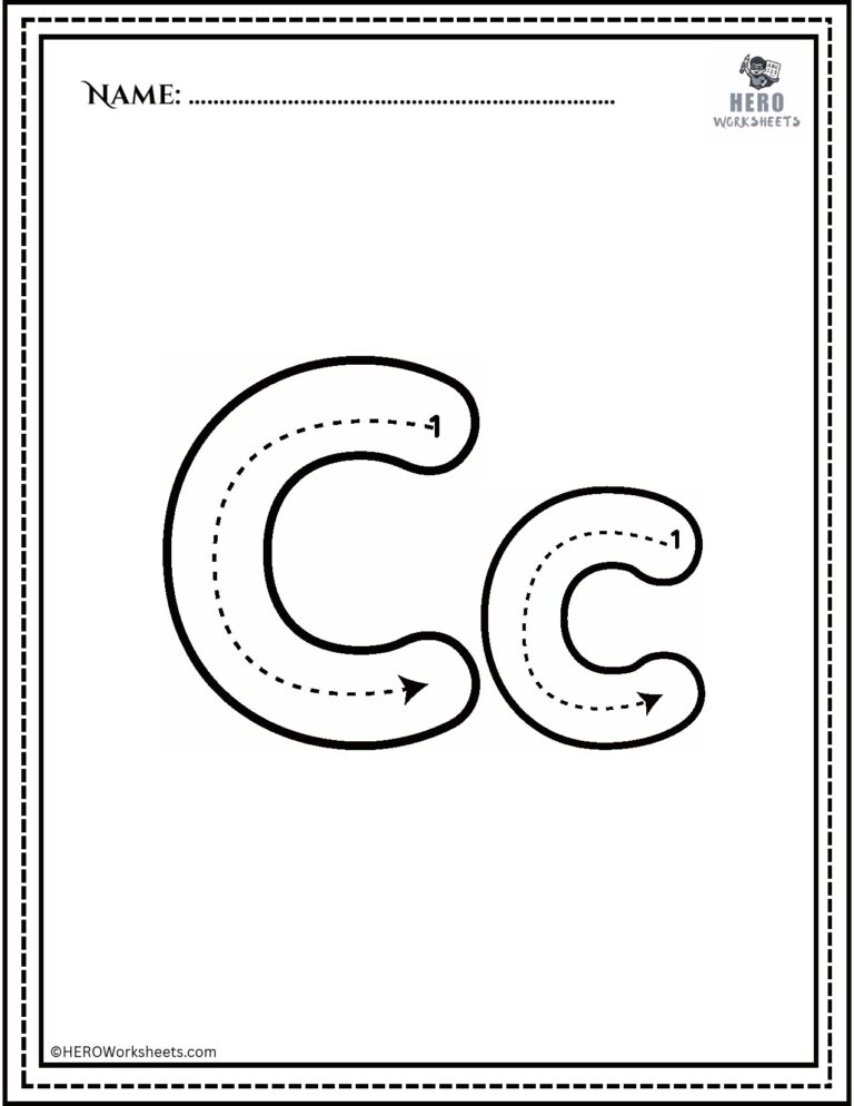Free Traceable Alphabet Letters Worksheets Printable A to Z