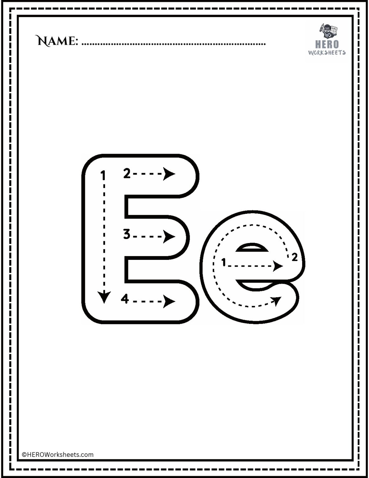 Free Traceable Alphabet Letters Worksheets Printable A to Z