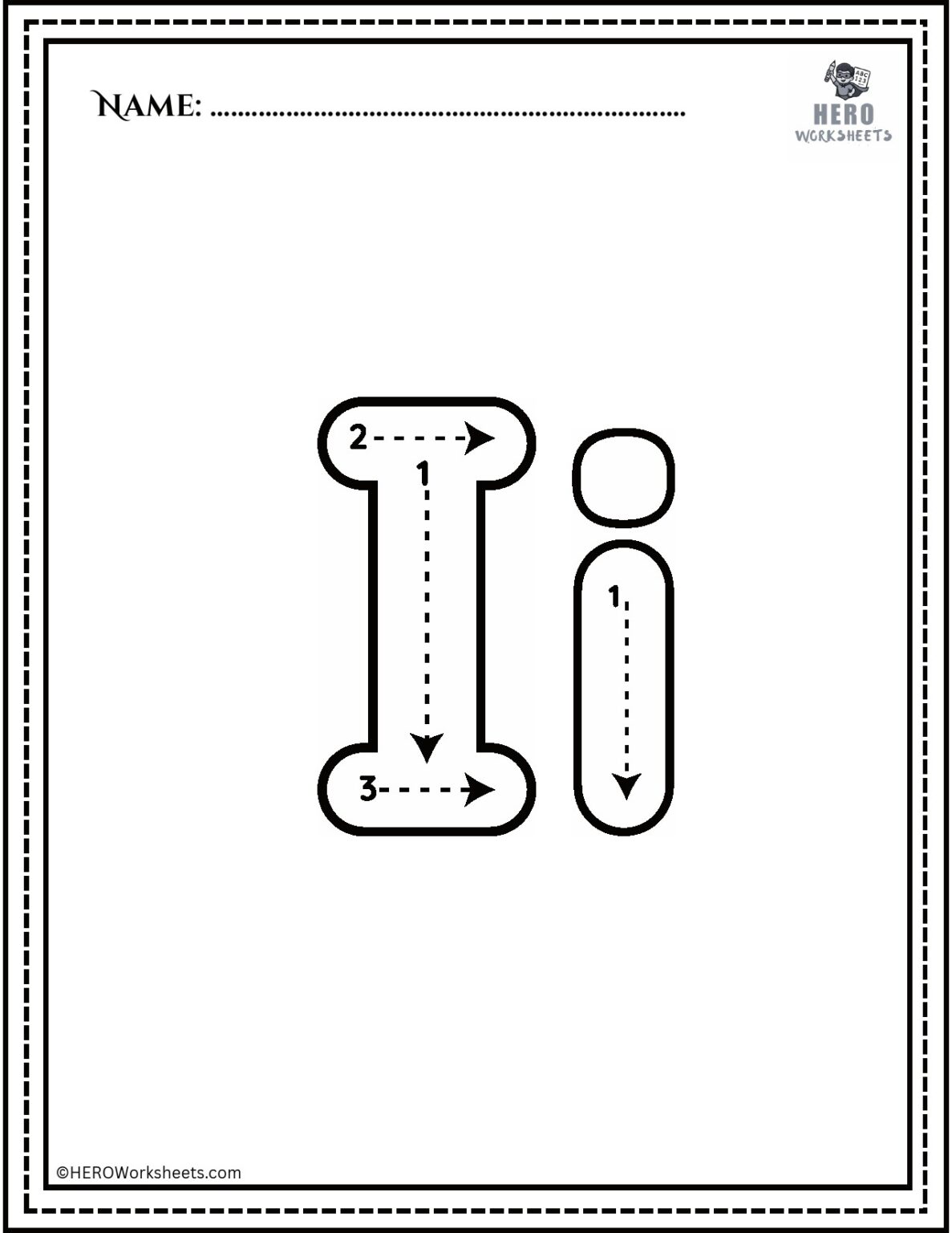 Free Traceable Alphabet Letters Worksheets Printable A to Z