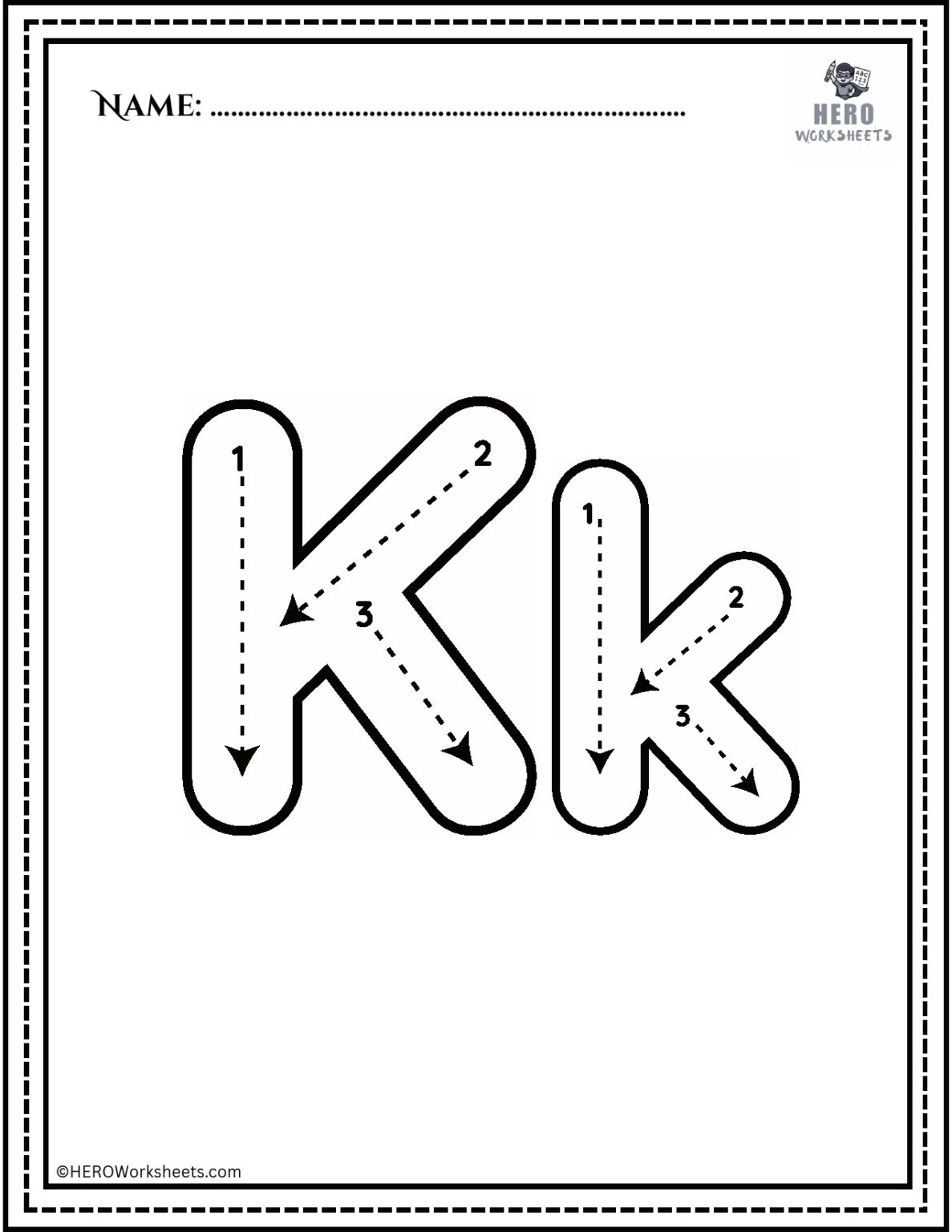 Free Traceable Alphabet Letters Worksheets Printable A to Z