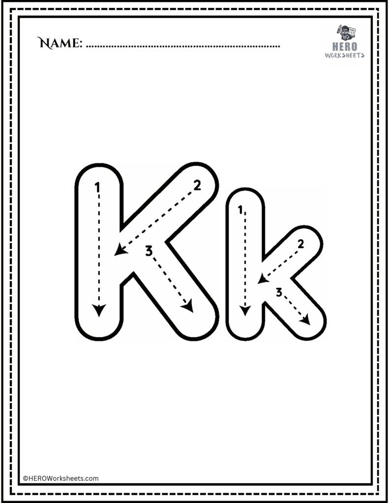 Free Traceable Alphabet Letters Worksheets Printable A to Z