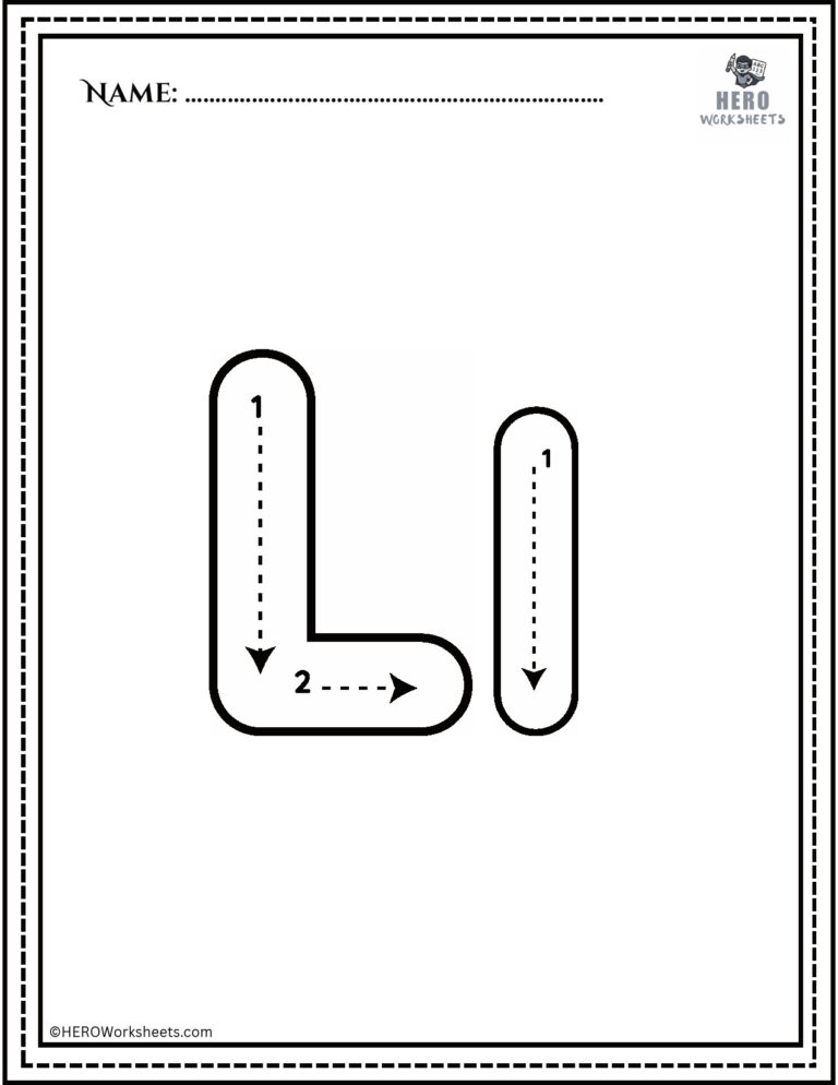 Free Traceable Alphabet Letters Worksheets Printable A to Z