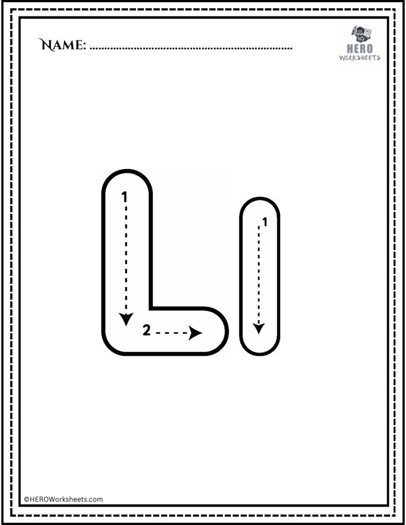 Free Traceable Alphabet Letters Worksheets Printable A to Z