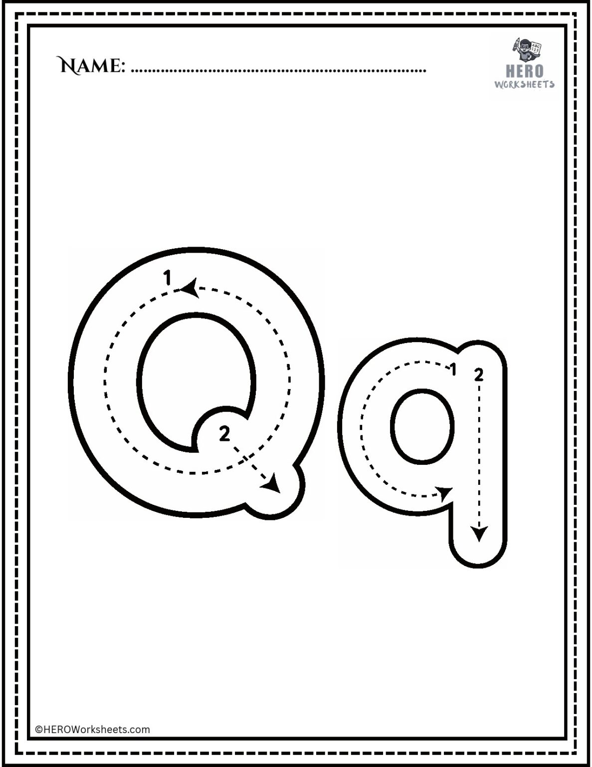 Free Traceable Alphabet Letters Worksheets Printable A to Z