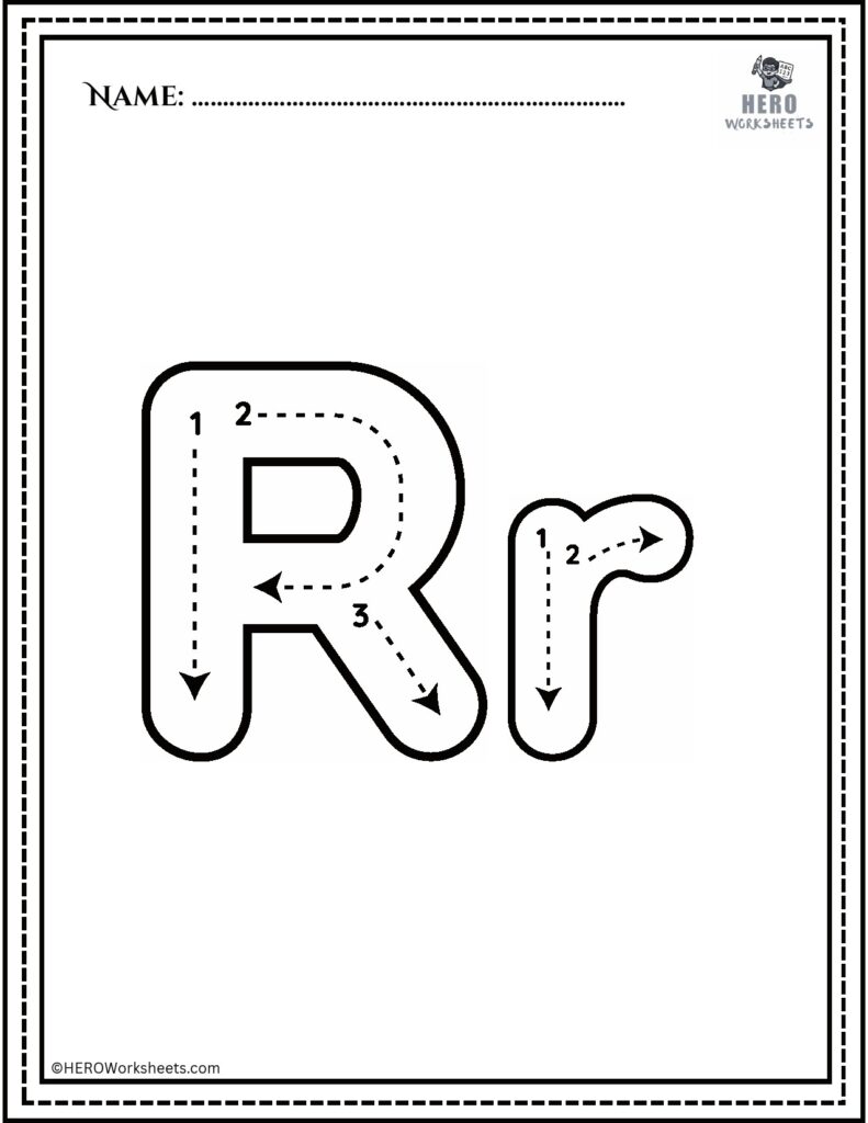 Free Traceable Alphabet Letters Worksheets Printable A to Z