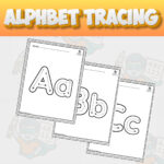 Free Traceable Alphabet Letters Worksheets Printable A to Z