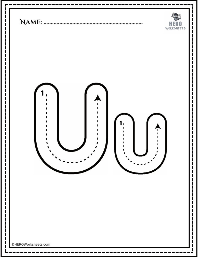 Free Traceable Alphabet Letters Worksheets Printable A to Z