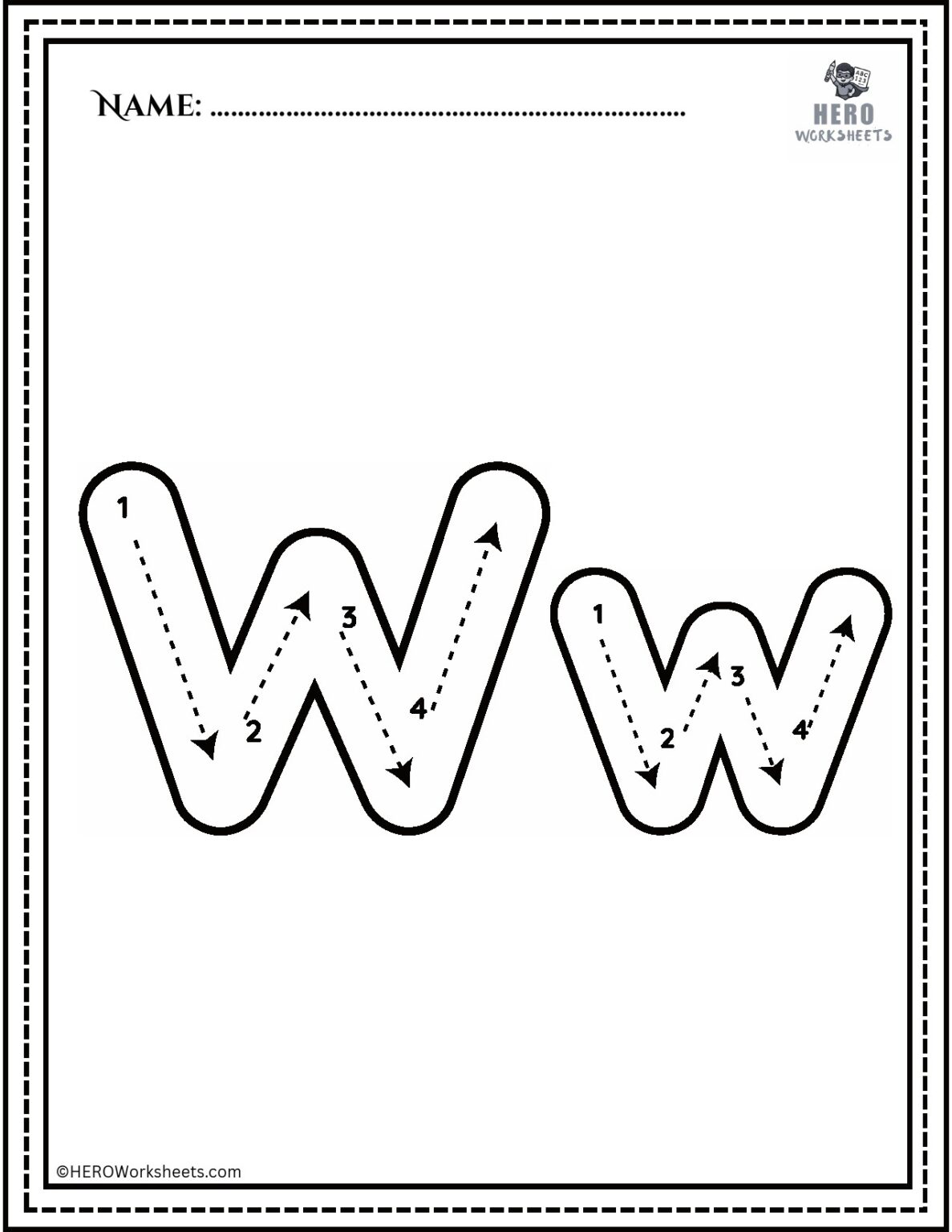 Free Traceable Alphabet Letters Worksheets Printable A to Z