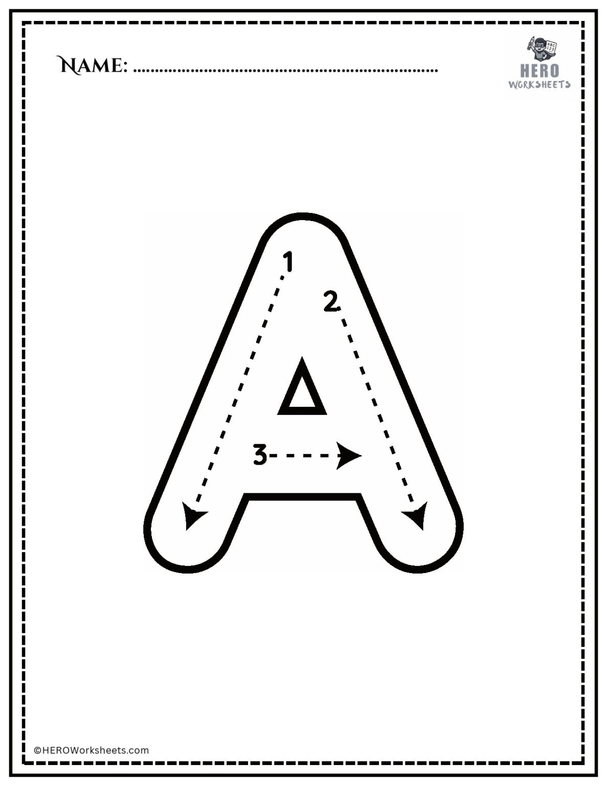 ABC Uppercase Alphabet Tracing Worksheets for Kindergartens