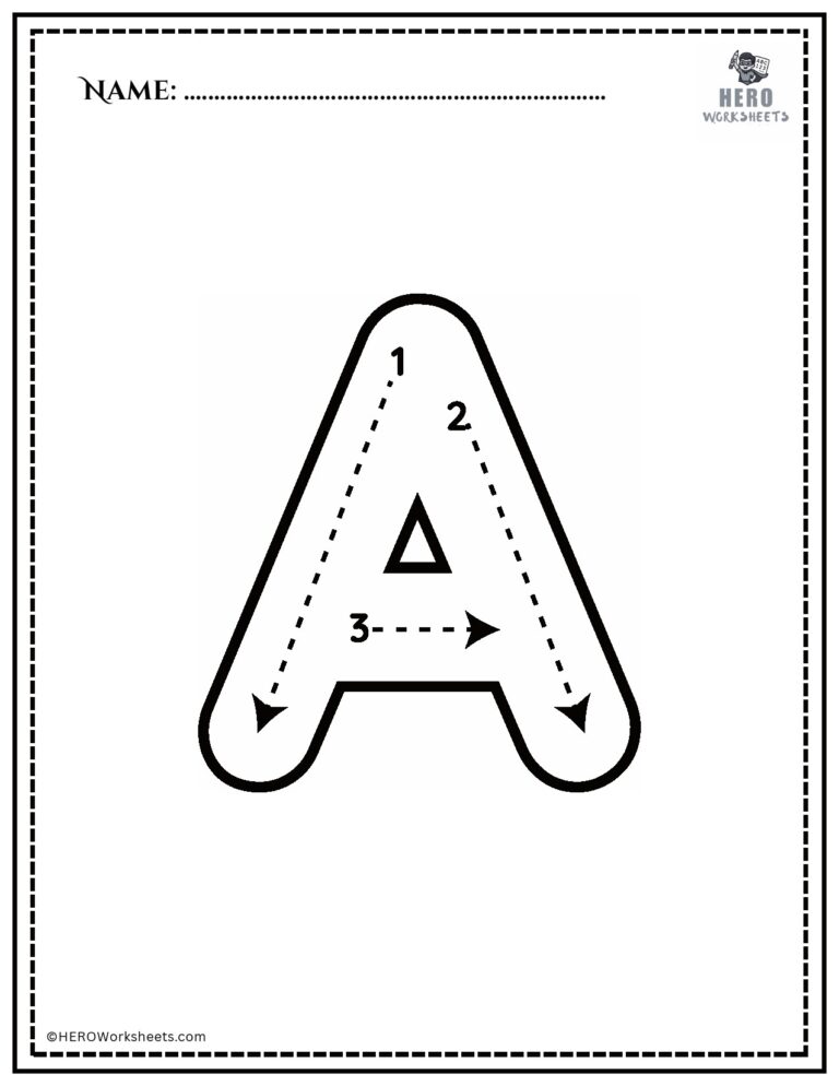 ABC Uppercase Alphabet Tracing Worksheets for Kindergartens