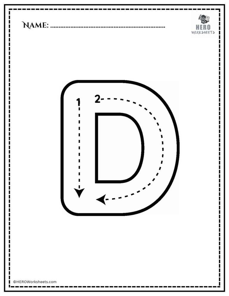 ABC Uppercase Alphabet Tracing Worksheets for Kindergartens