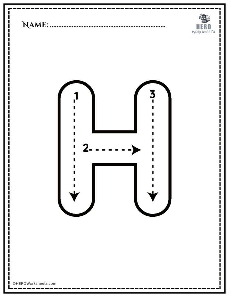 ABC Uppercase Alphabet Tracing Worksheets for Kindergartens