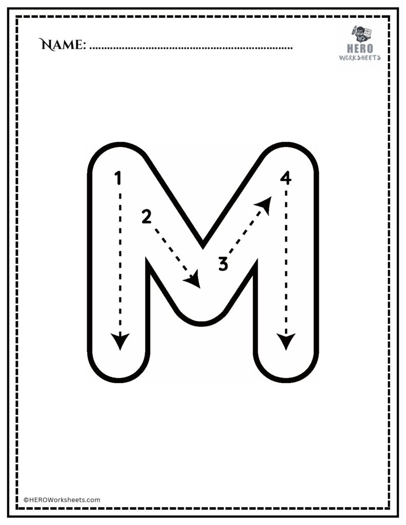 ABC Uppercase Alphabet Tracing Worksheets for Kindergartens