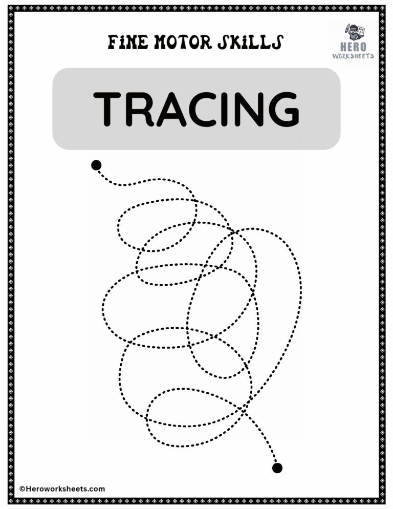 Line Tracing Fine Motor Skills Activities Worksheets PDF