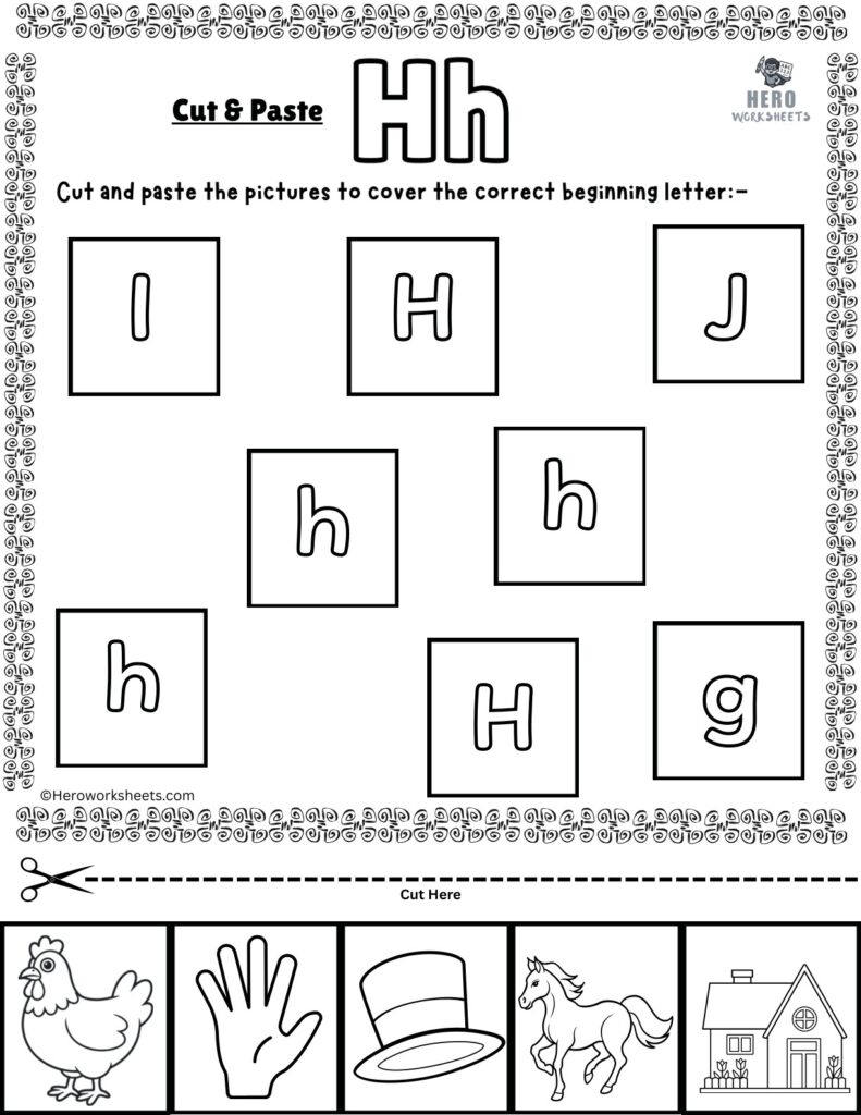 Alphabet Cut and Paste Worksheets Printables PDF Download