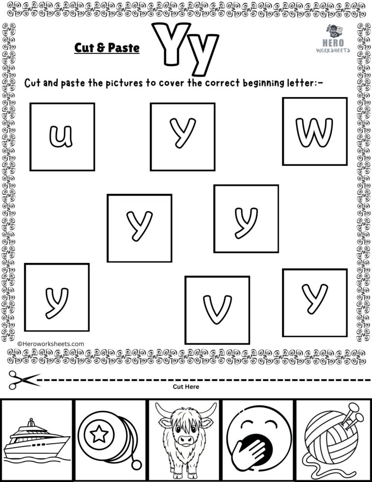 Alphabet Cut and Paste Worksheets Printables PDF Download