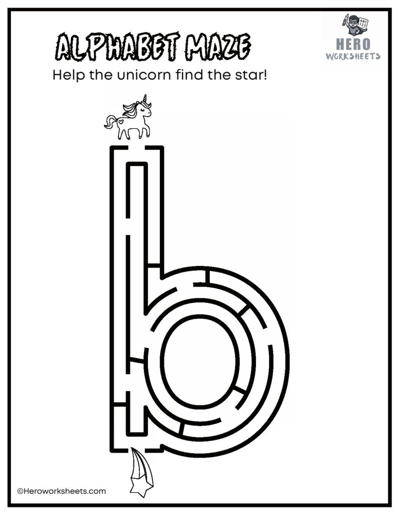 Lowercase Alphabet Mazes Worksheets PDF Free Download