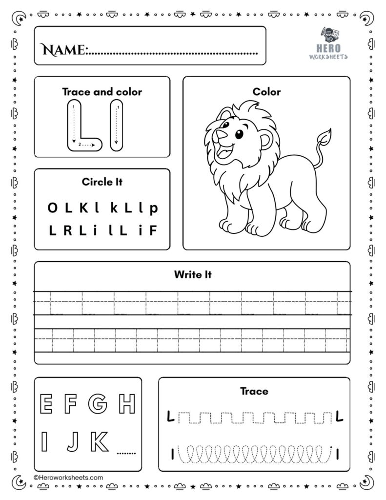 Free Printable Preschool Worksheets Tracing Letters PDF