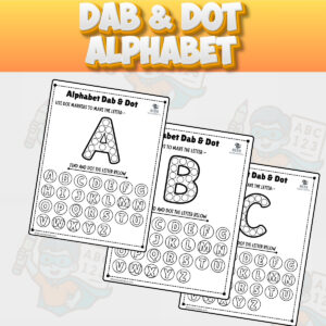 Alphabet Dab and Dot Worksheets Printables PDF Download