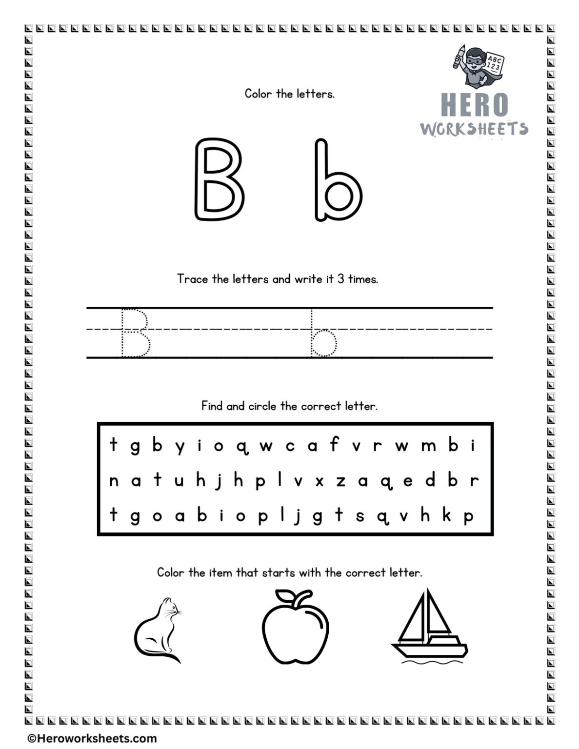 Alphabet Tracing and Coloring Worksheets PDF Download