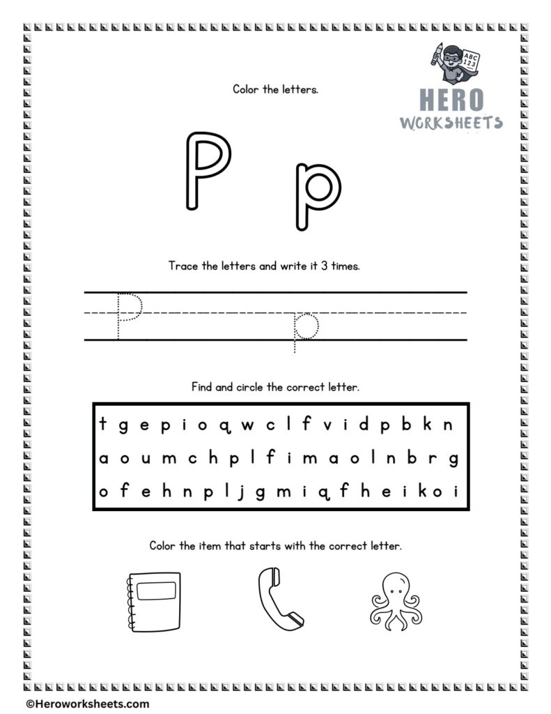 Alphabet Tracing and Coloring Worksheets PDF Download