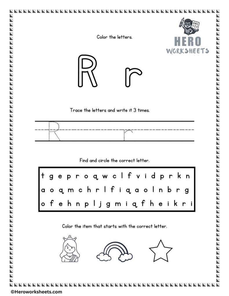Alphabet Tracing and Coloring Worksheets PDF Download